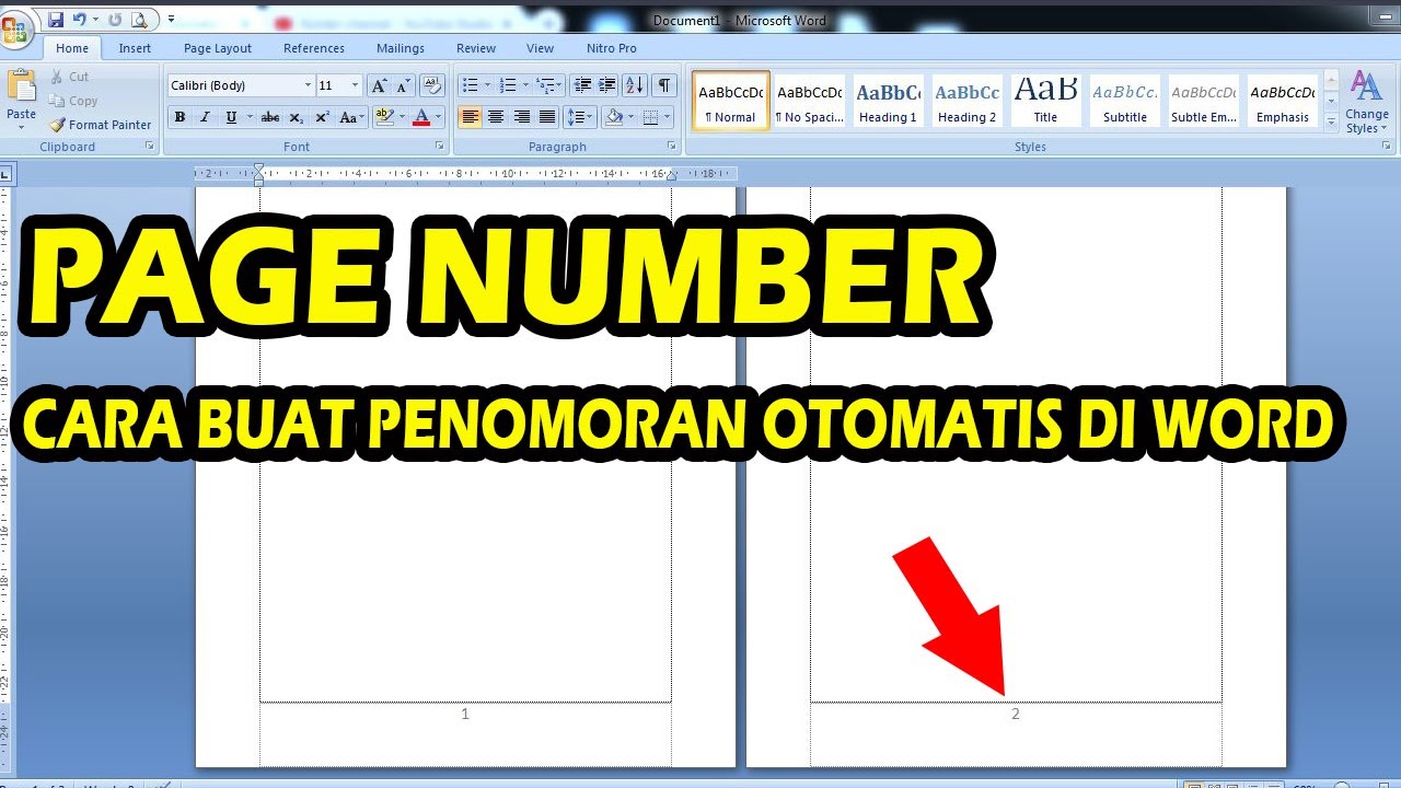 cara membuat penomoran otomatis di word halaman skripsi - YouTube