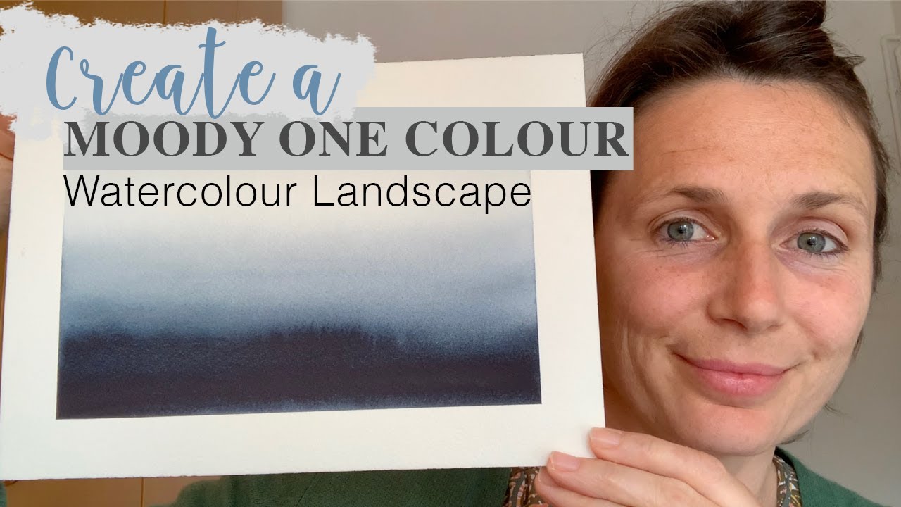 Minimalist Watercolor Abstract Painting Tutorial, Minimalist Landscape ...