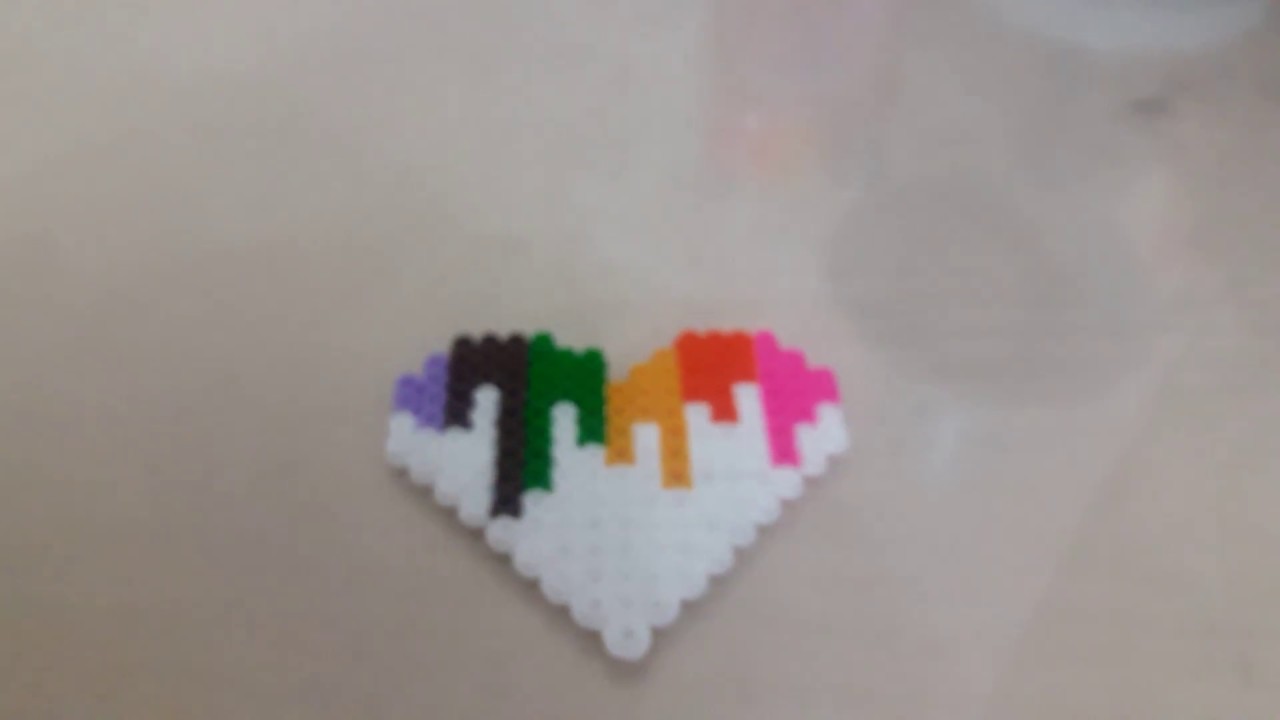 Pyssla hearts - YouTube