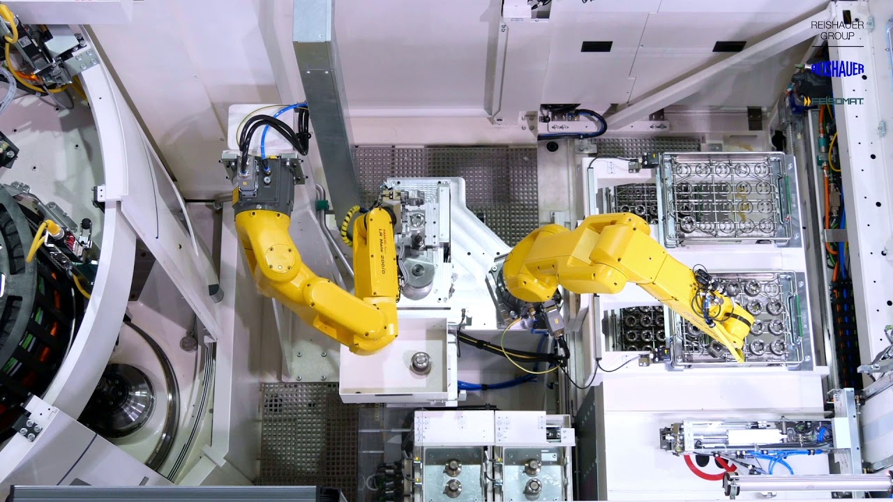 Felsomat Automation with Reishauer grinding machine - YouTube