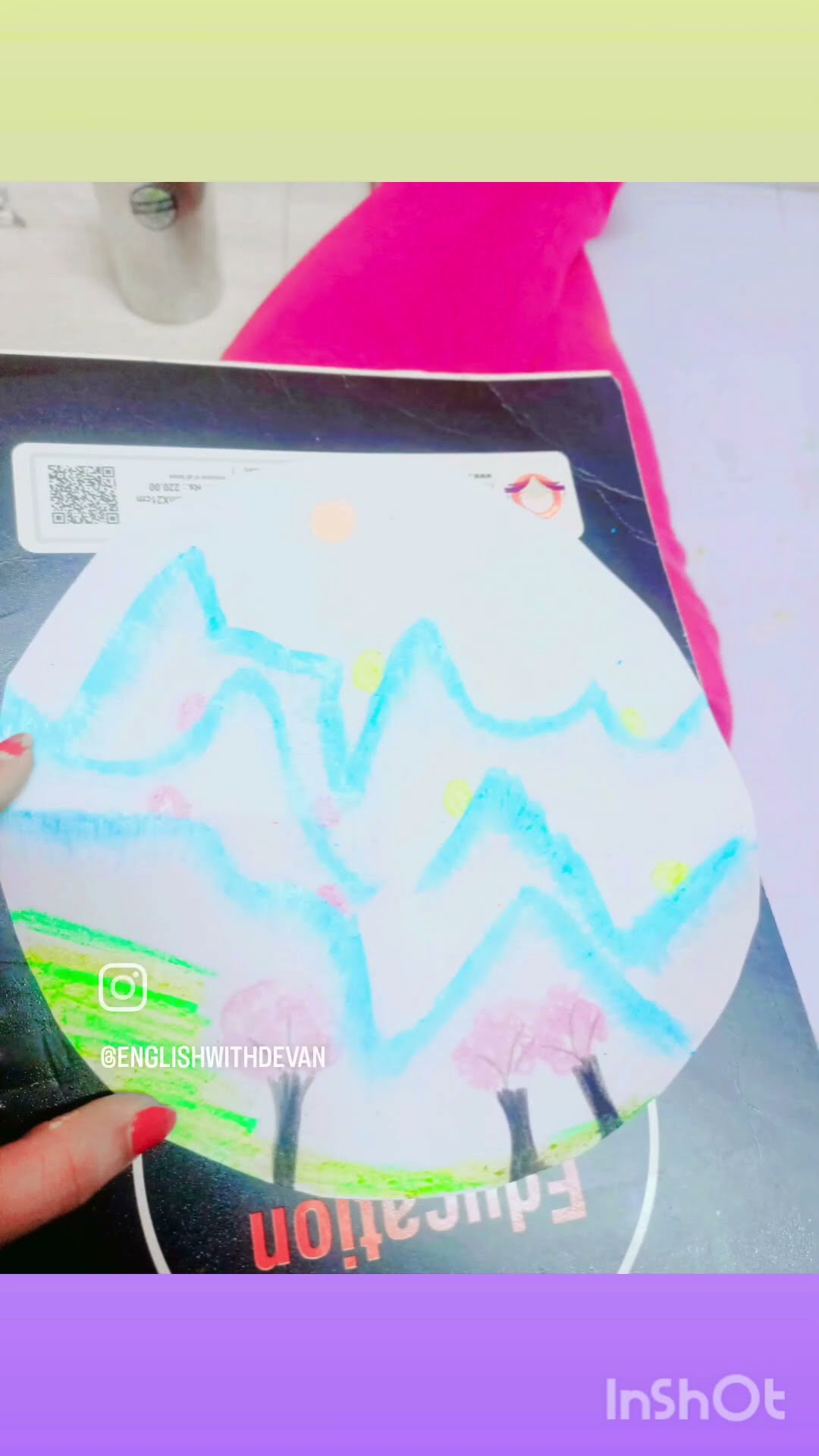 use your hands to tear off paper to draw mountain 🏔️🏔️🏔️🏔️ - YouTube
