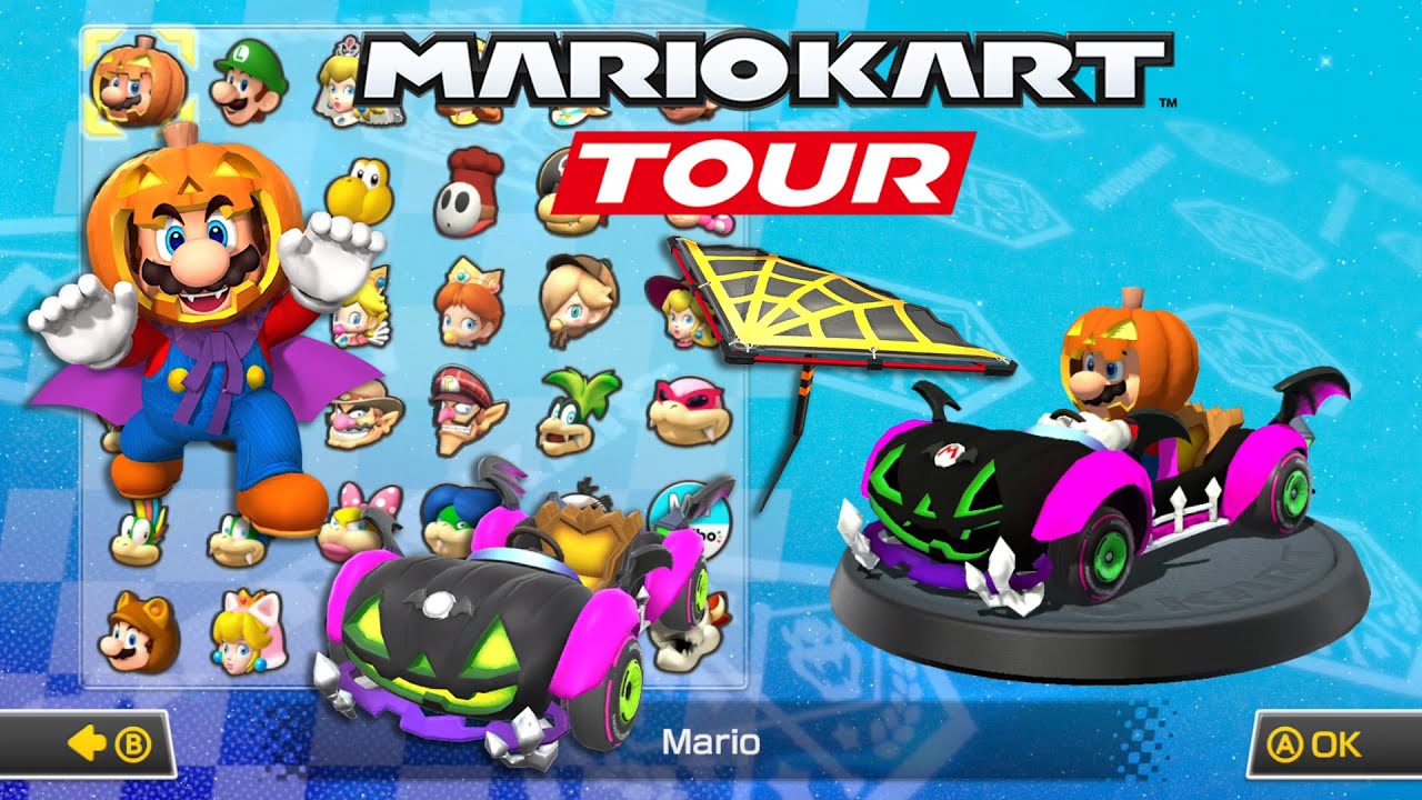 Mario (Halloween), Dark Trickster & Spider Glider [Mario Kart 8] - YouTube