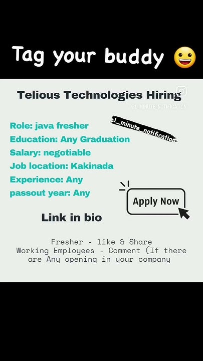 Java Fresher Opportunity at Telious Technologies - YouTube