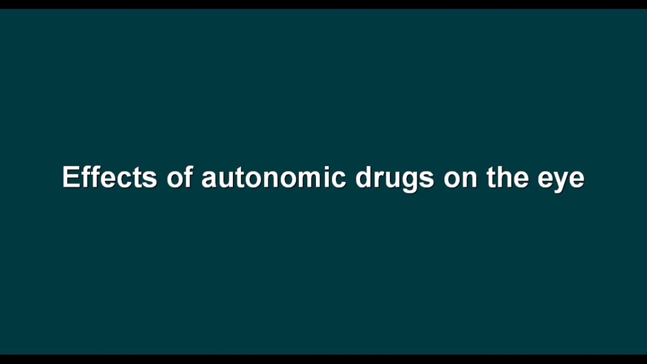 7- Effects of autonomic drugs on the eye - YouTube