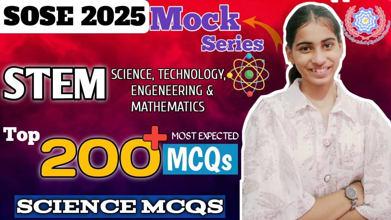 SOSE STEM Class 9 Sample paper | SOSE STEM MCQs Practice | Science MCQs ...
