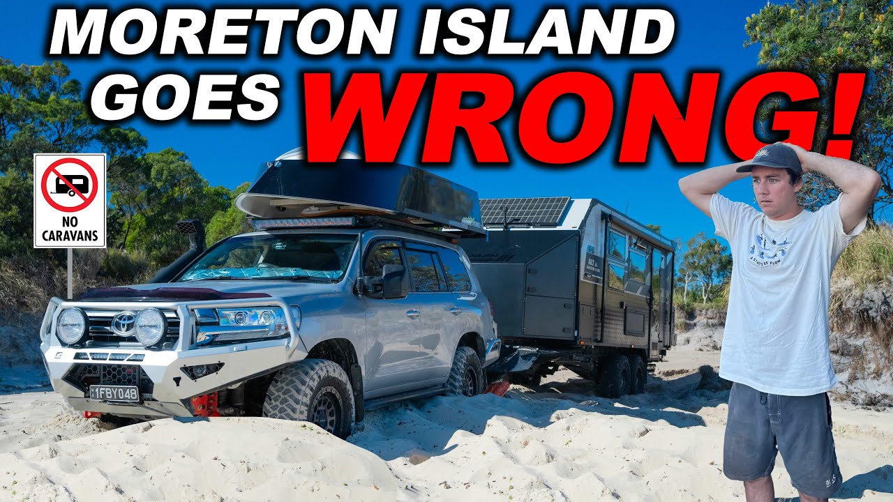 🤬 We Made A HUGE MISTAKE! BOGGED on Moreton island towing 3.5t Off Road ...