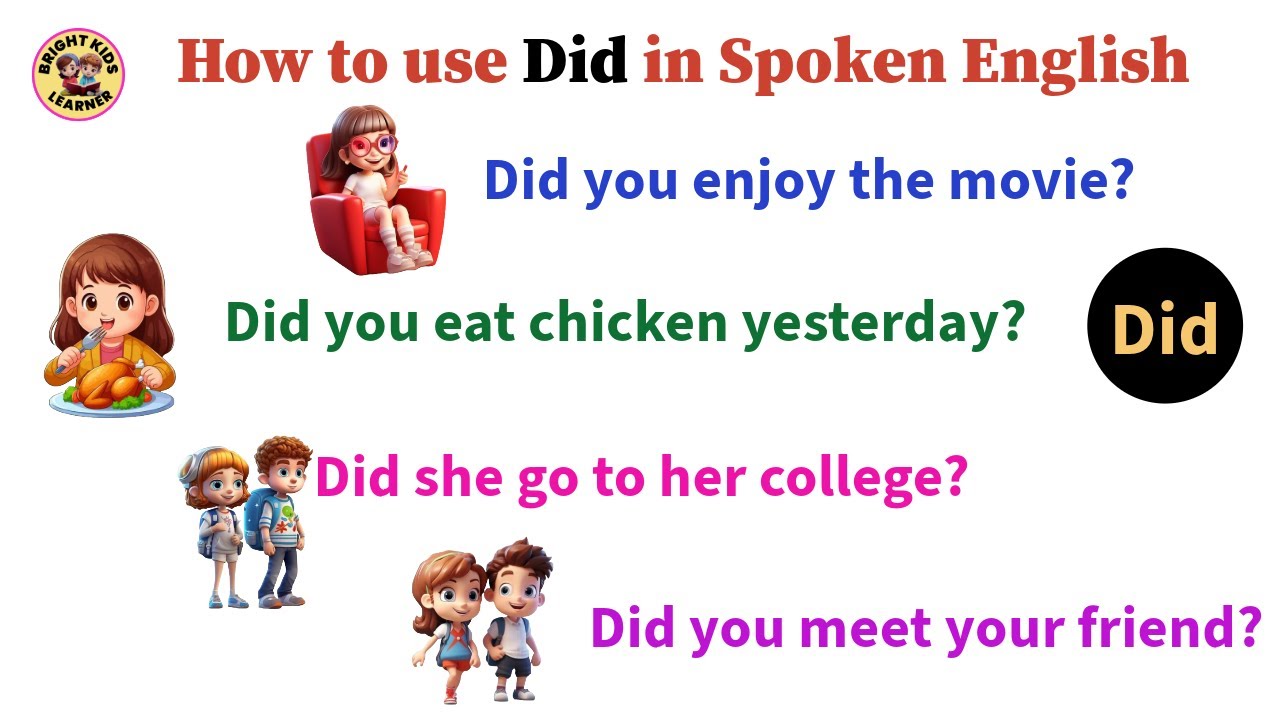 Did....|50 Sentences in English with did | daily Useful Phrases ...