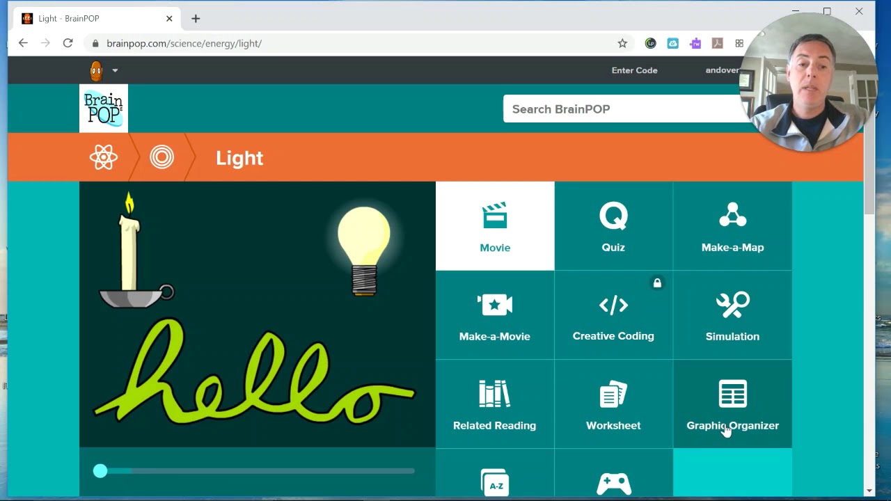 Instructions for BrainPOP: Light - YouTube
