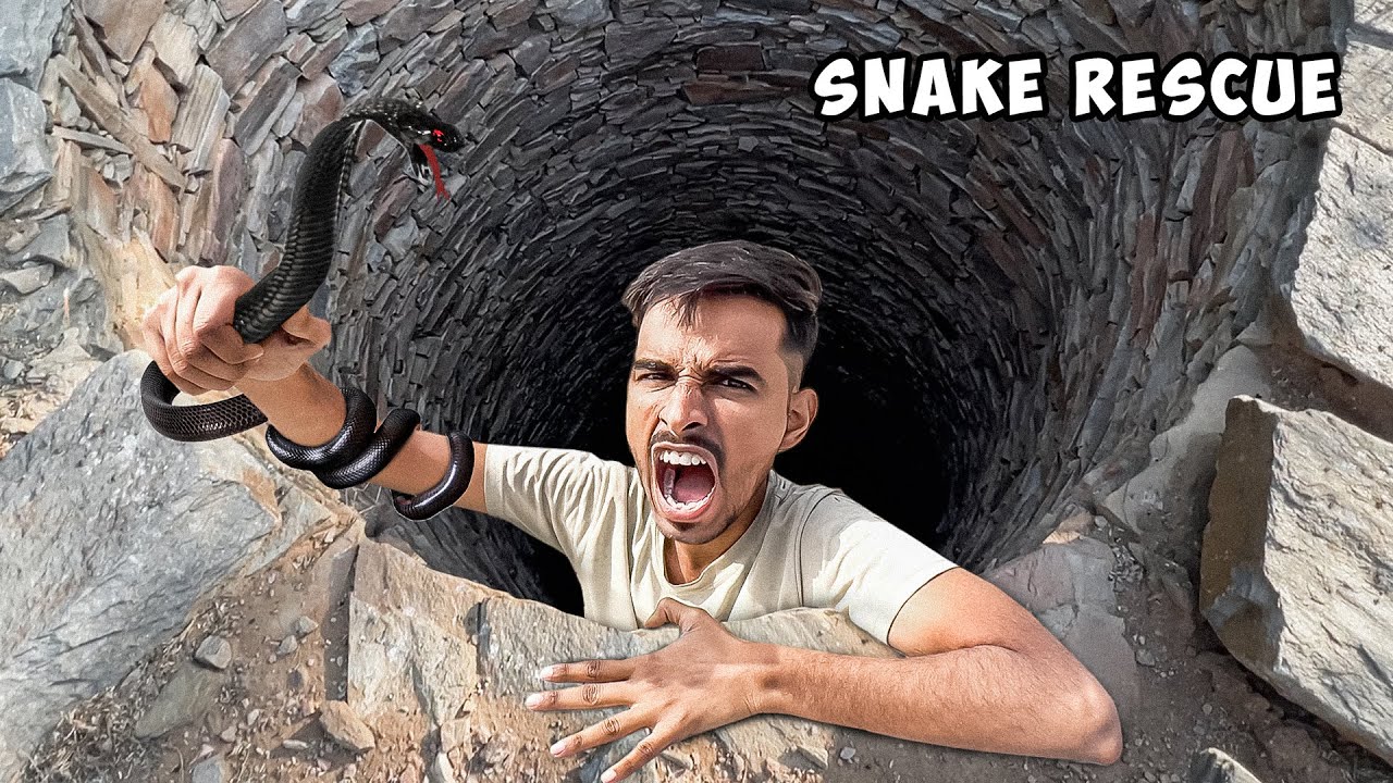 सांप ने 4 बार काट लिया 🐍 Saving Snake from Well - Totally Unexpected ...