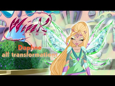 Winx Club | Daphne all transformations up to cosmix - YouTube