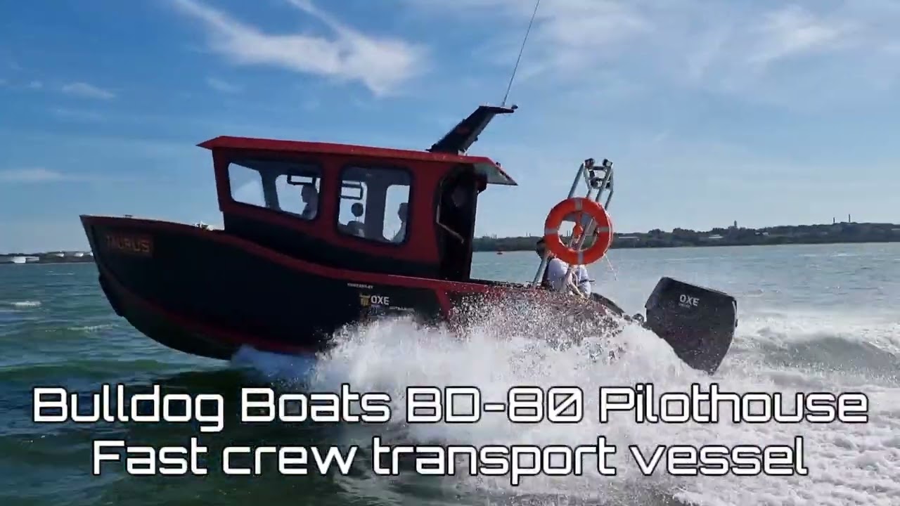 Bulldog Boats. BD-80 Pilothouse Fast Crew Transport Vessel. - YouTube