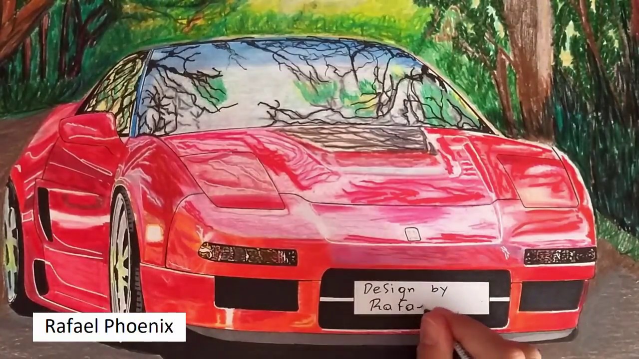 Original Honda NSX drawing - YouTube
