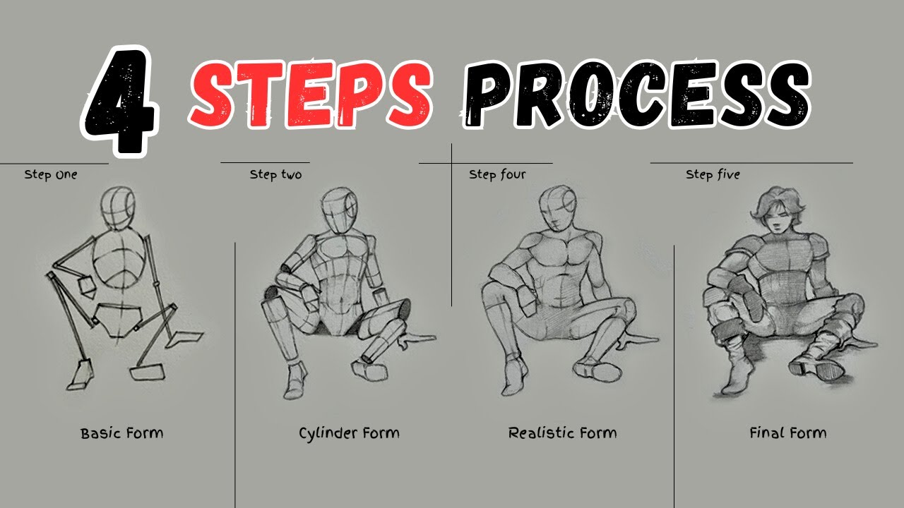 How To Draw a Full Figure in FOUR Easy Steps - YouTube