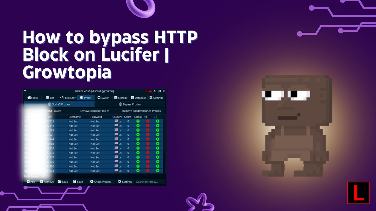 How to Bypass Socks5 HTTP Block On Lucifer | Growtopia - YouTube