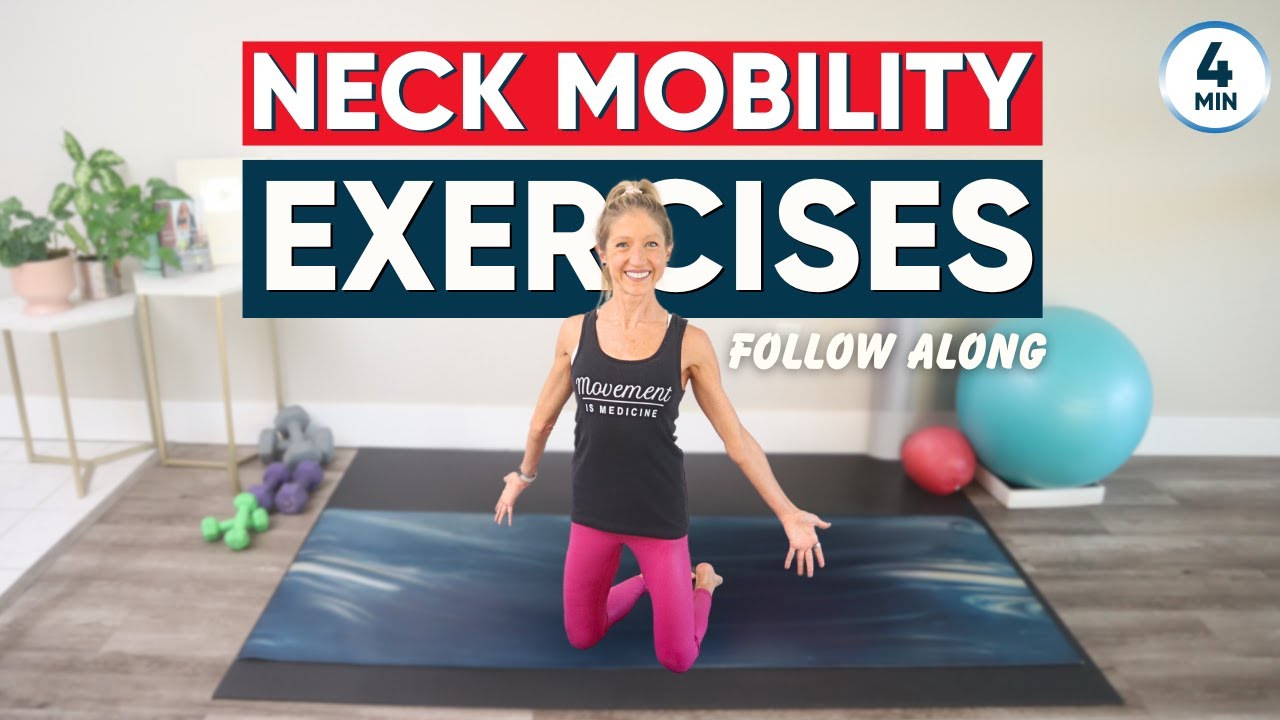 Neck Mobility Exercises Follow Along (4 MIN!) - YouTube
