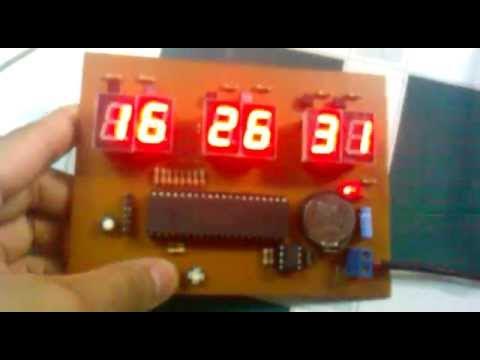 RTC clock display on 7-segment LED 6. PIC16F877A by LDNam - YouTube