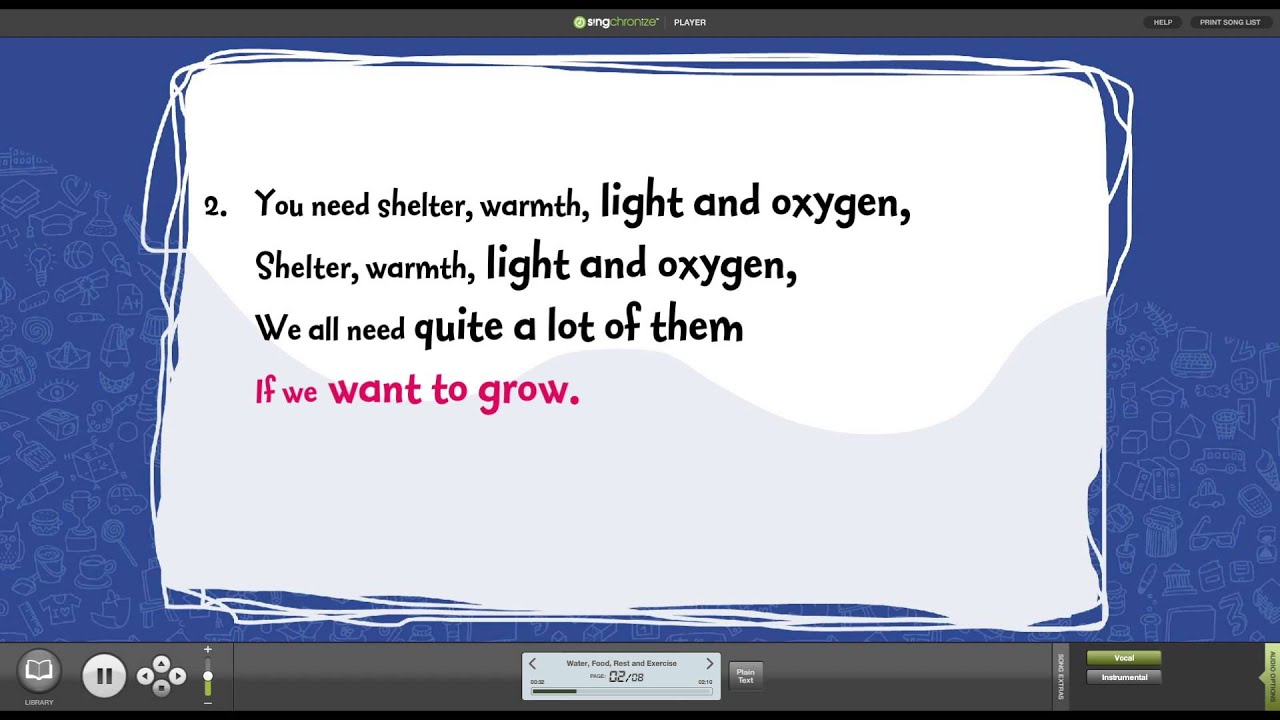 Assembly Songs, Out of the Ark – Water, Food, Rest & Exercise - Songs ...