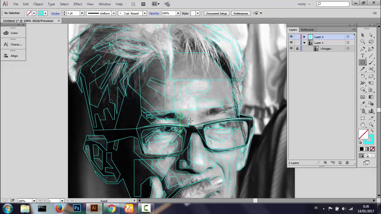 WPAP Adobe Illustrator (Part 1): Wedha Abdul Rasyid - YouTube