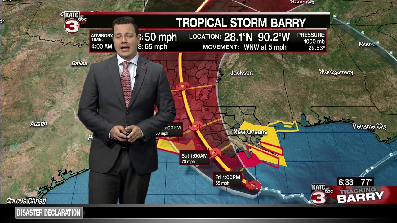 Daniel's Friday Tropical Storm Barry Weather Forecast 7/12/19 - YouTube