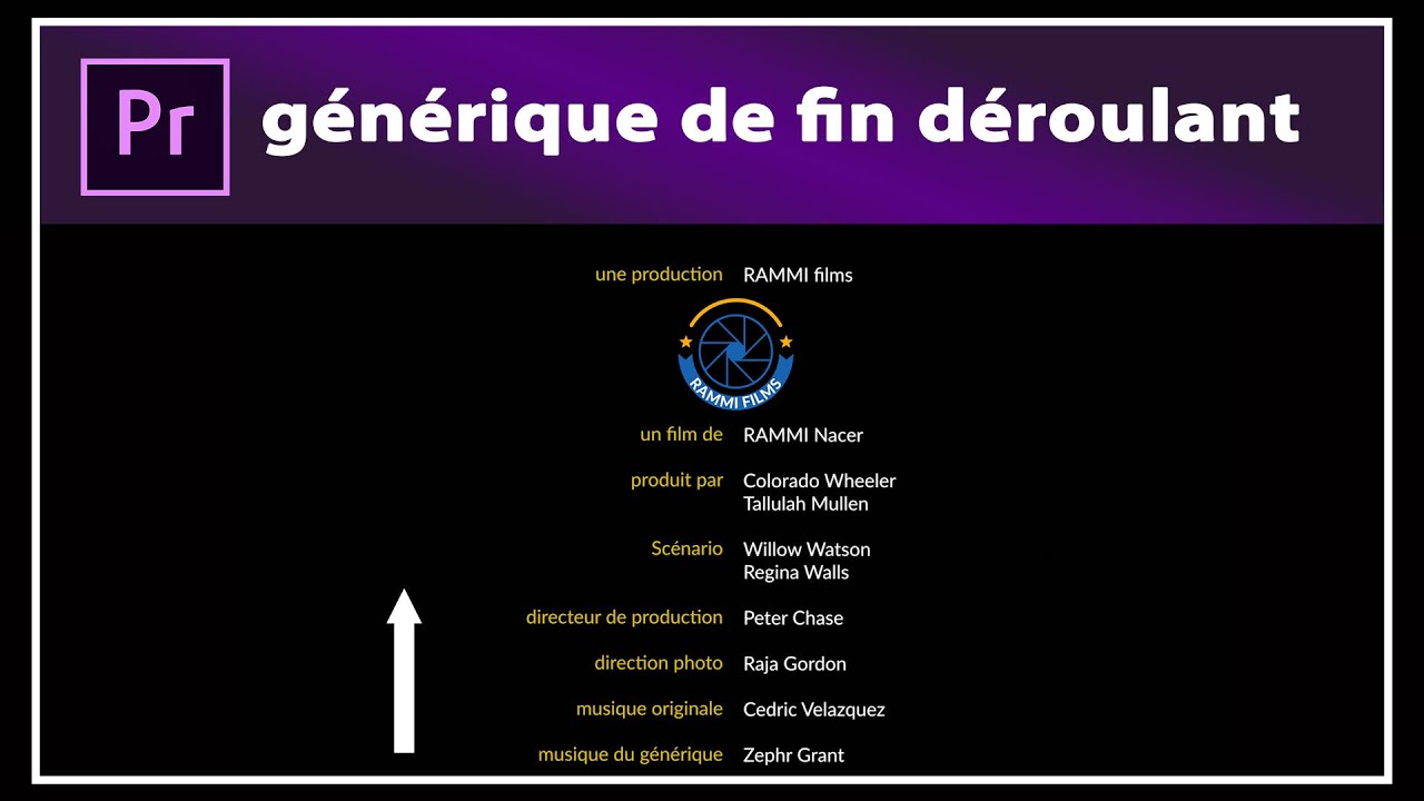 Générique de fin déroulant dans Premiere Pro CC - YouTube