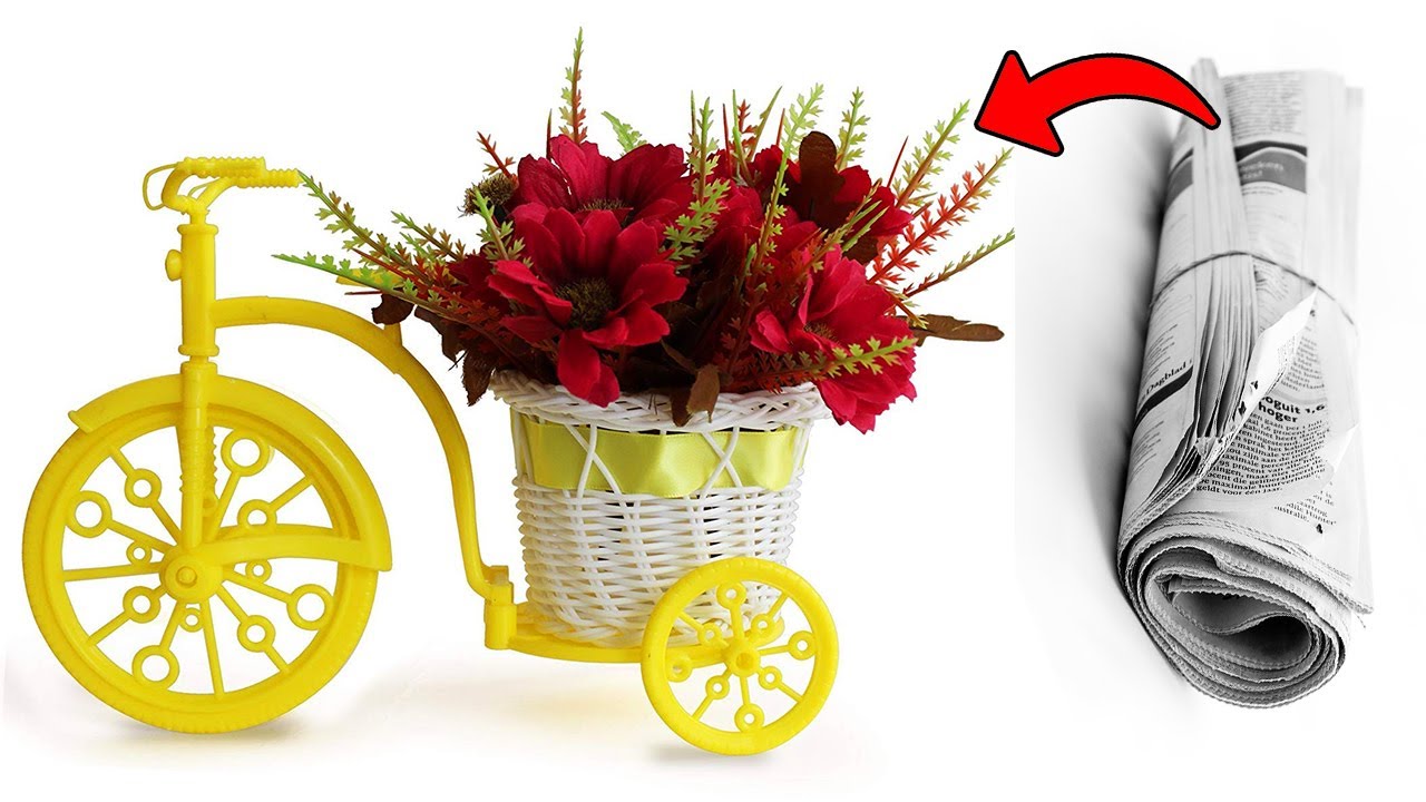 How to make a NEWSPAPER BIKE | Paper craft | #ChooseToCreate - YouTube