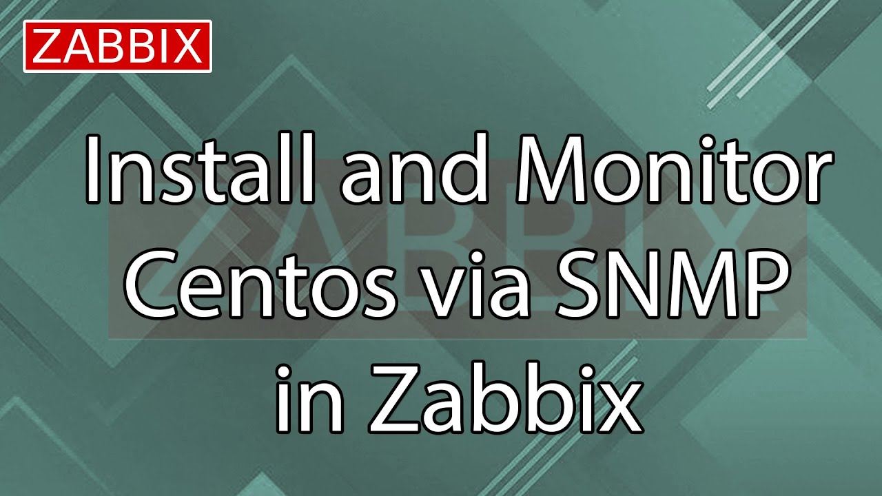 Install and Monitor Centos via SNMP in Zabbix - YouTube