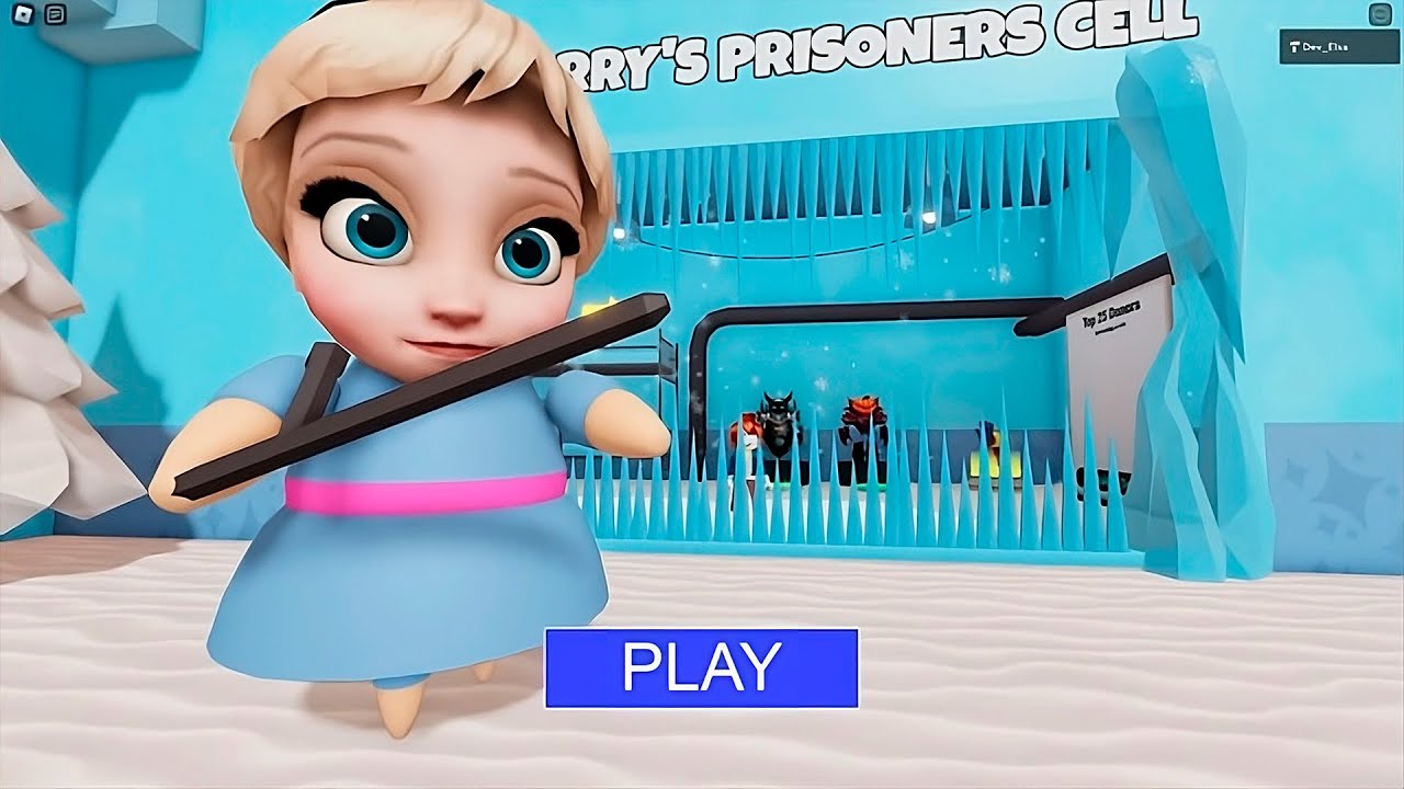 ️ ¡LA FUGA DE LA PRISIÓN DE LA REINA ELSA BARRY! (OBBY) - YouTube