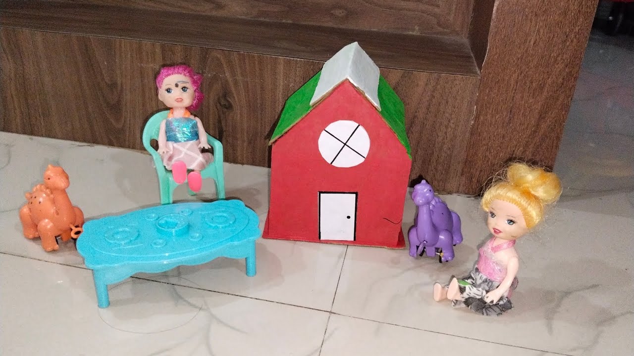 How to make a simple Cardboard house 🏠🏡 for school project | Paer Craft ...