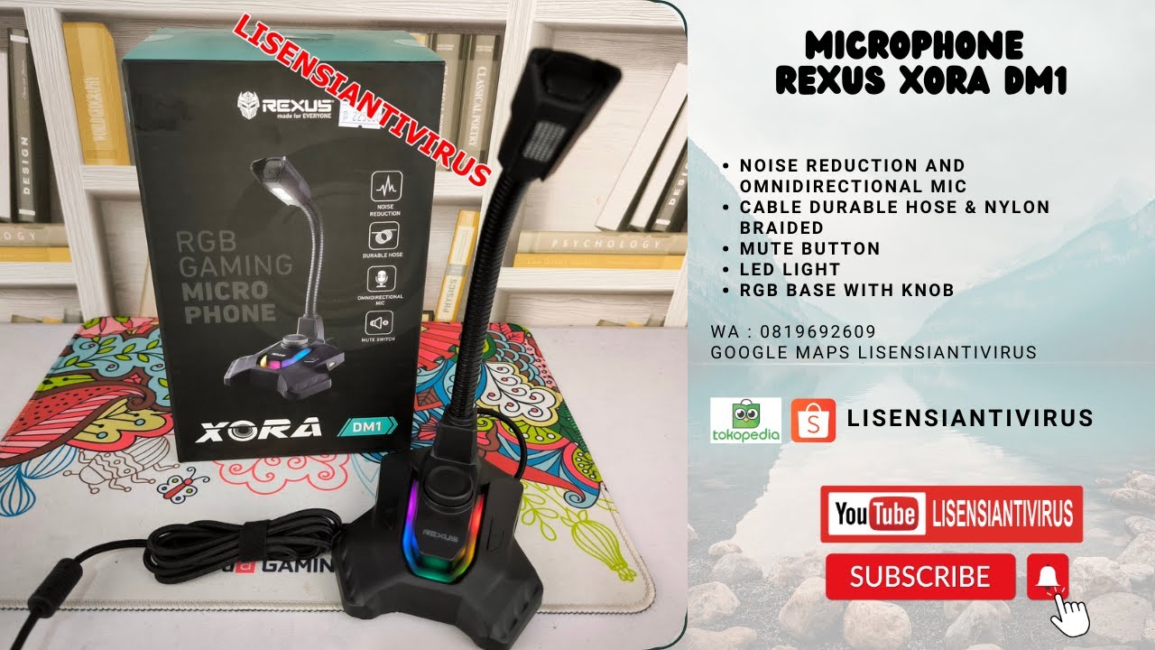 Microphone Gaming Rexus Xora DM1 dilengkapi Lampu Sorot dan RGB pada ...