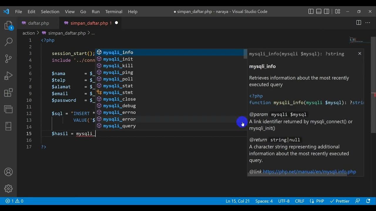 (PART 3) BE Tutorial PHP dan MYSQL -Insert data costemer- - YouTube