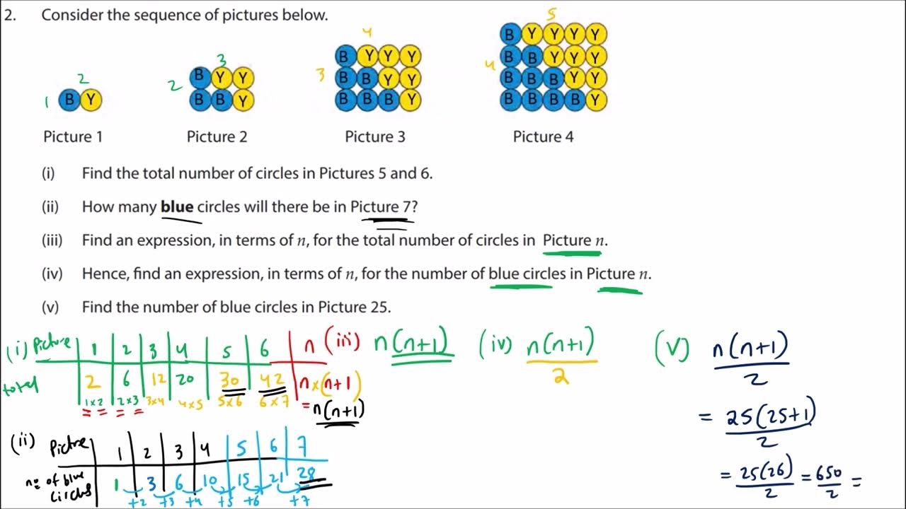 Grade 9 maths: PATTERNS AND SEQUENCES (part 2: worksheet) - YouTube