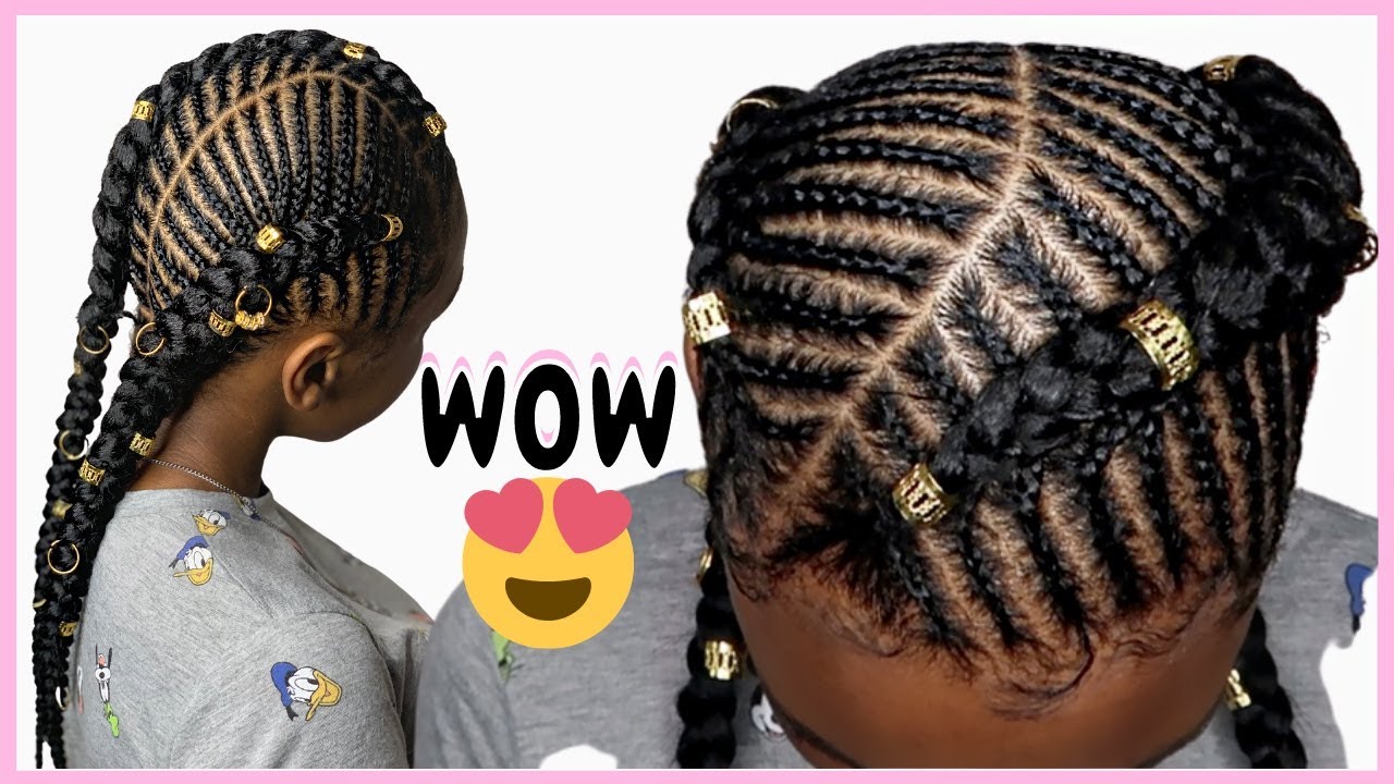 EASY PROTECTIVE STYLE FOR NATURAL HAIR | FISHBONE BRAIDS TUTORIAL - YouTube