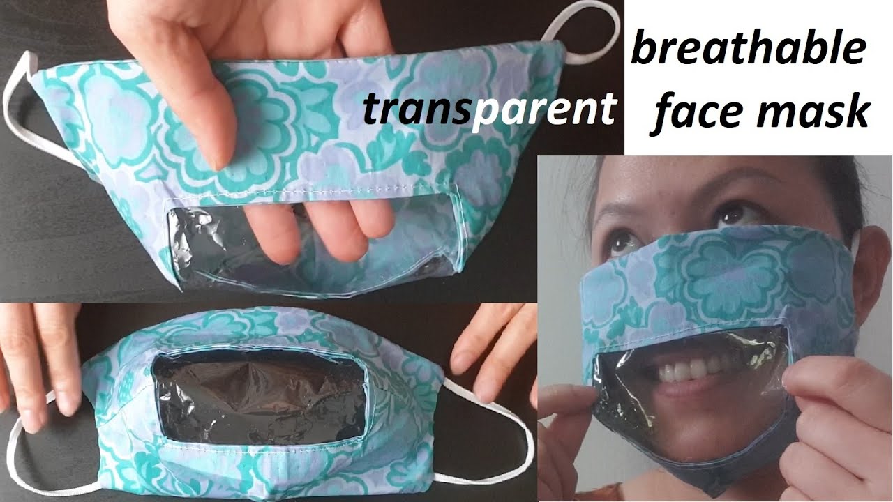 Make transparent face mask with a space to be breathable | Smile face ...