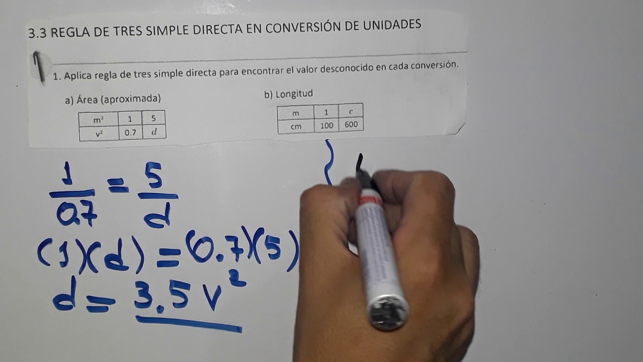 3.3 REGLA DE TRES SIMPLE DIRECTA EN CONVERSIÓN DE UNIDADES ( LIBRO DE ...