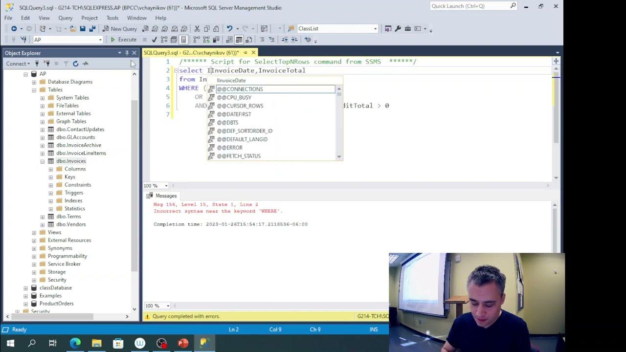 SQL Where and Between - YouTube