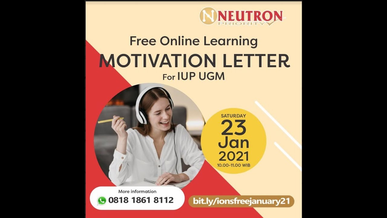 WEBINAR : Motivation Letter for IUP UGM with Miss Anisa - YouTube