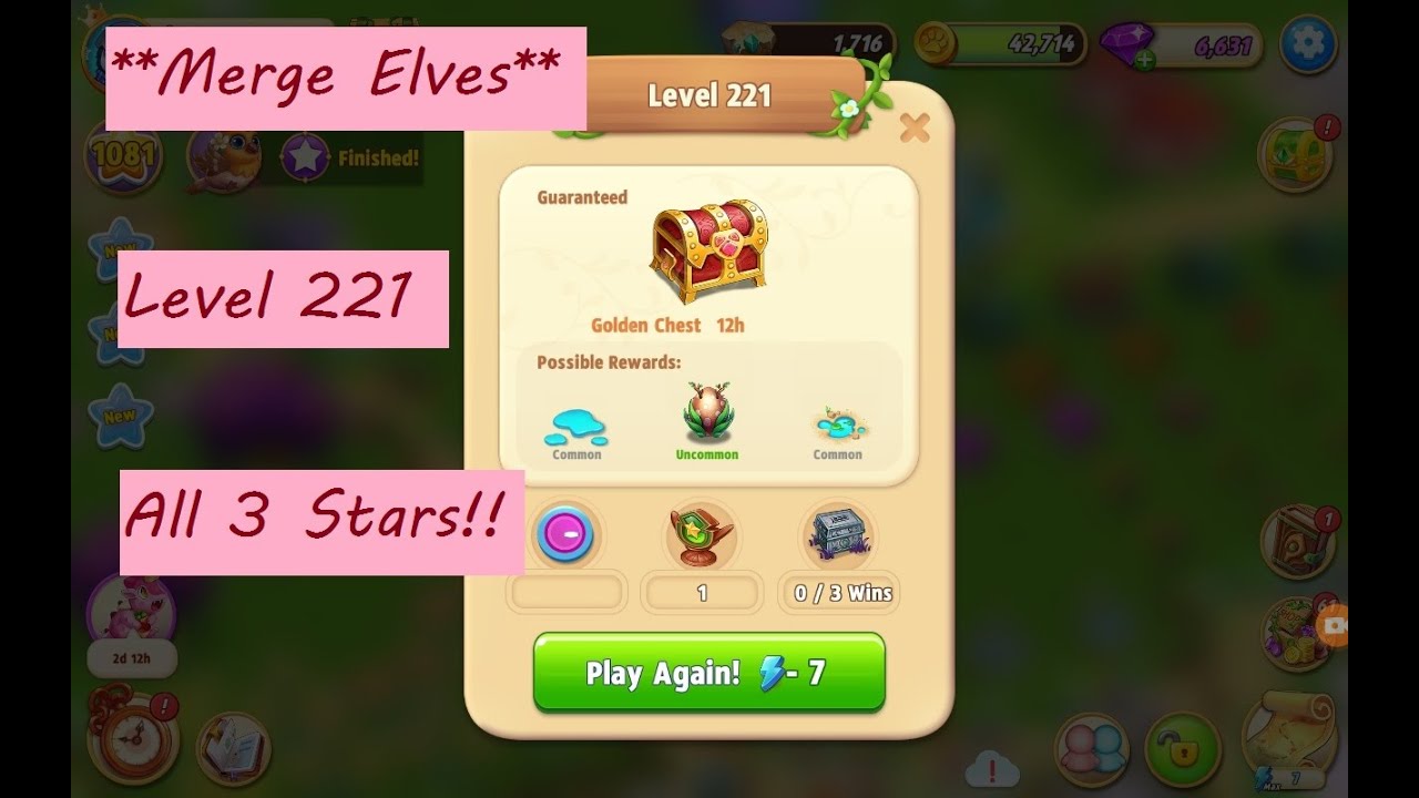 Merge Elves **Level 221** All 3 Stars! - YouTube