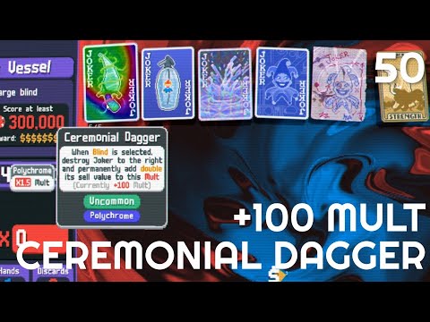Using Gold Cards To Fund The +100 Mult Ceremonial Dagger | Balatro Let ...