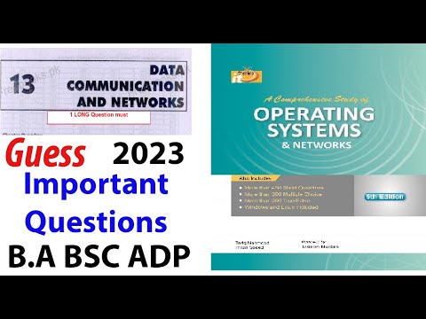 Guess || Important Topics - B.A/BSc/ADP - Part 2 (4th year) Computer Science Book 2 OS\Networks ...