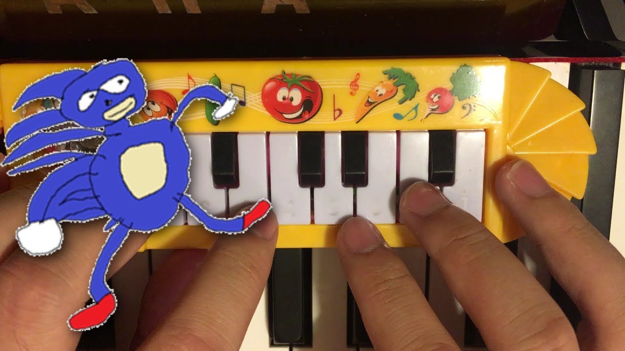 SONIC THEME... but it's played on a $1 piano - YouTube