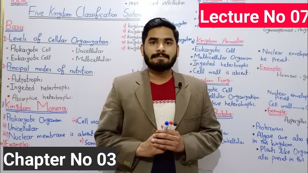 Five Kingdom of Classification Class 11 And 09 By Mr.Hadi || Robert ...