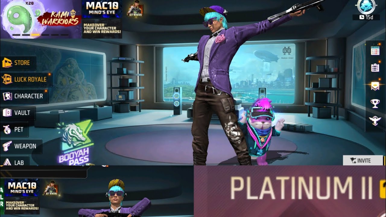 free fire 🔥 :|playing FF with platinum 3 |@°Gamers House °#free fire # ...