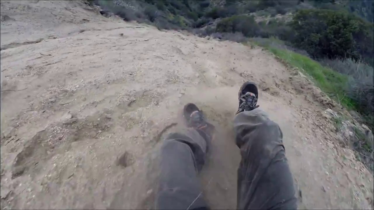 GUY SLIDES DOWN DIRT SLIDE ON PURPOSE - YouTube