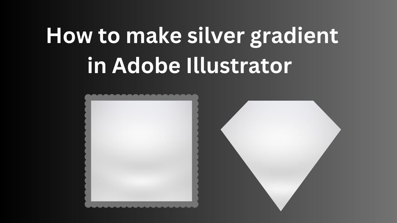 How to make silver gradient? Silver metallic color in illustrator - YouTube