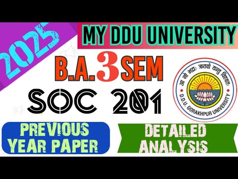 SOC 201| BA 3 SEM SOCIOLOGY| SOC 201 PREVIOUS PAPER| SOC 201 important MCQ| SOCIOLOGY 3 SEM ...