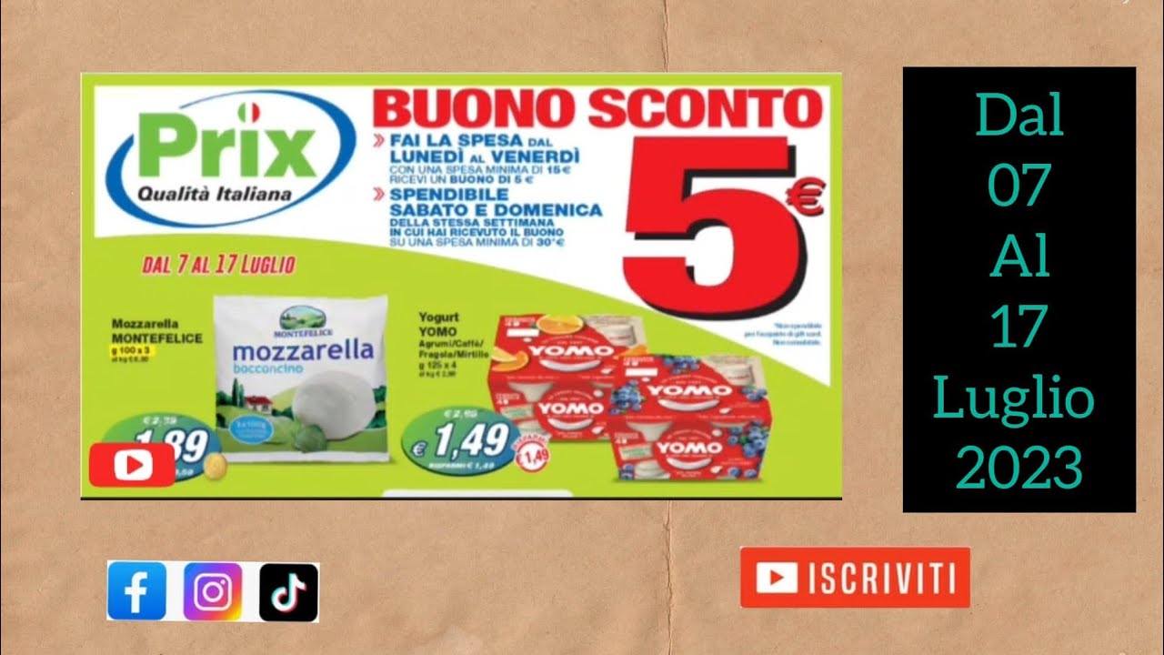 VOLANTINO PRIX offerte valide dal 07 al 17 luglio 2023 - YouTube