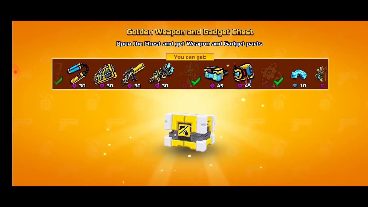 Opening a Golden Weapon and Gadget Chest ! - Pixel Gun 3D - PG3D - YouTube