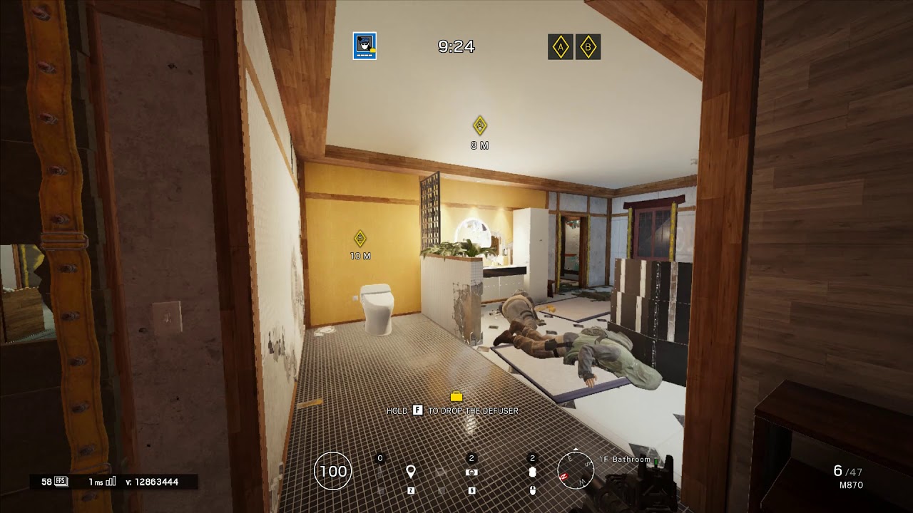 R6S - Terrorist Hunt [REALISTIC] - Disarm Bomb - GSG9 Shotgun Recruit ...