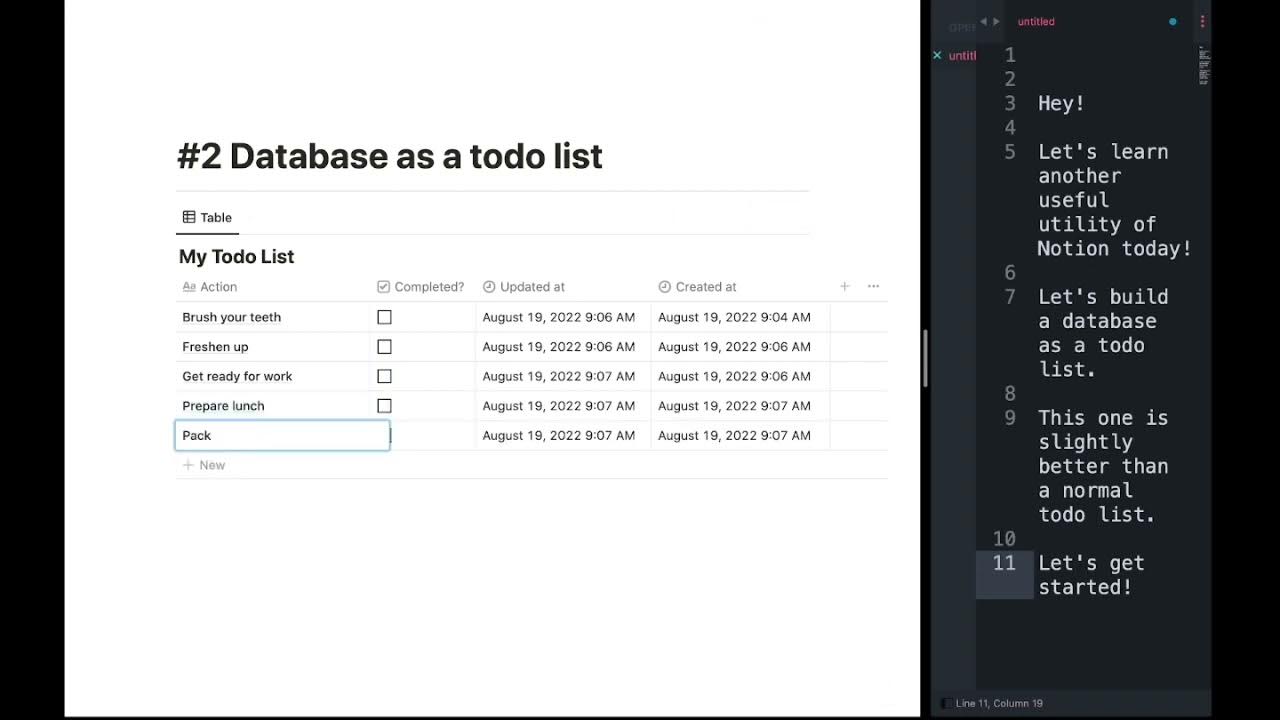 Notion Tutorial — #2 Inline Database as a Todo list - YouTube