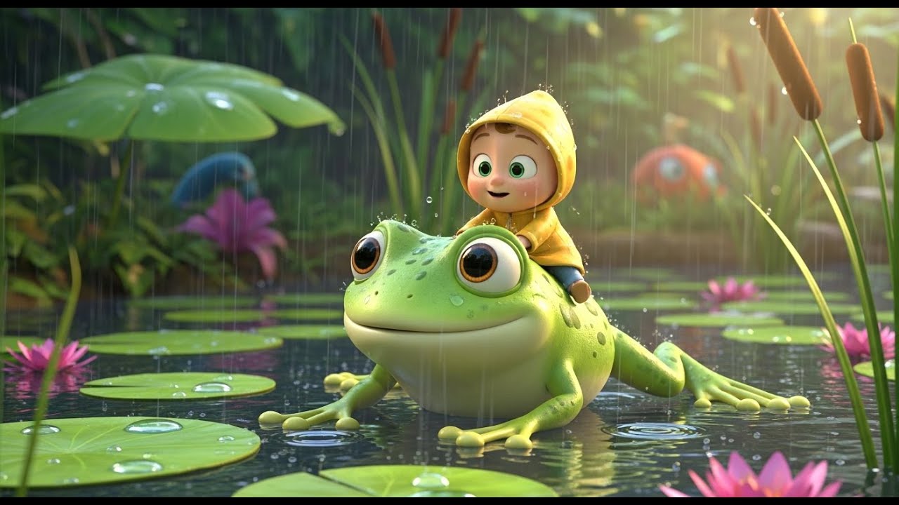 Frog at the Monsoon Pond | Nursery Rhymes for Kids | Baby Songs and ...
